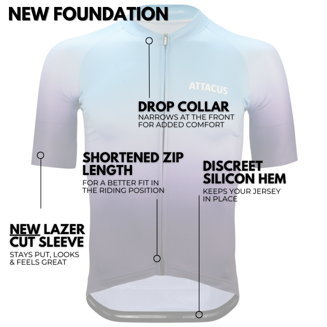 NEW Men's Blue Dissolve Foundation Jersey – Attacus Cycling